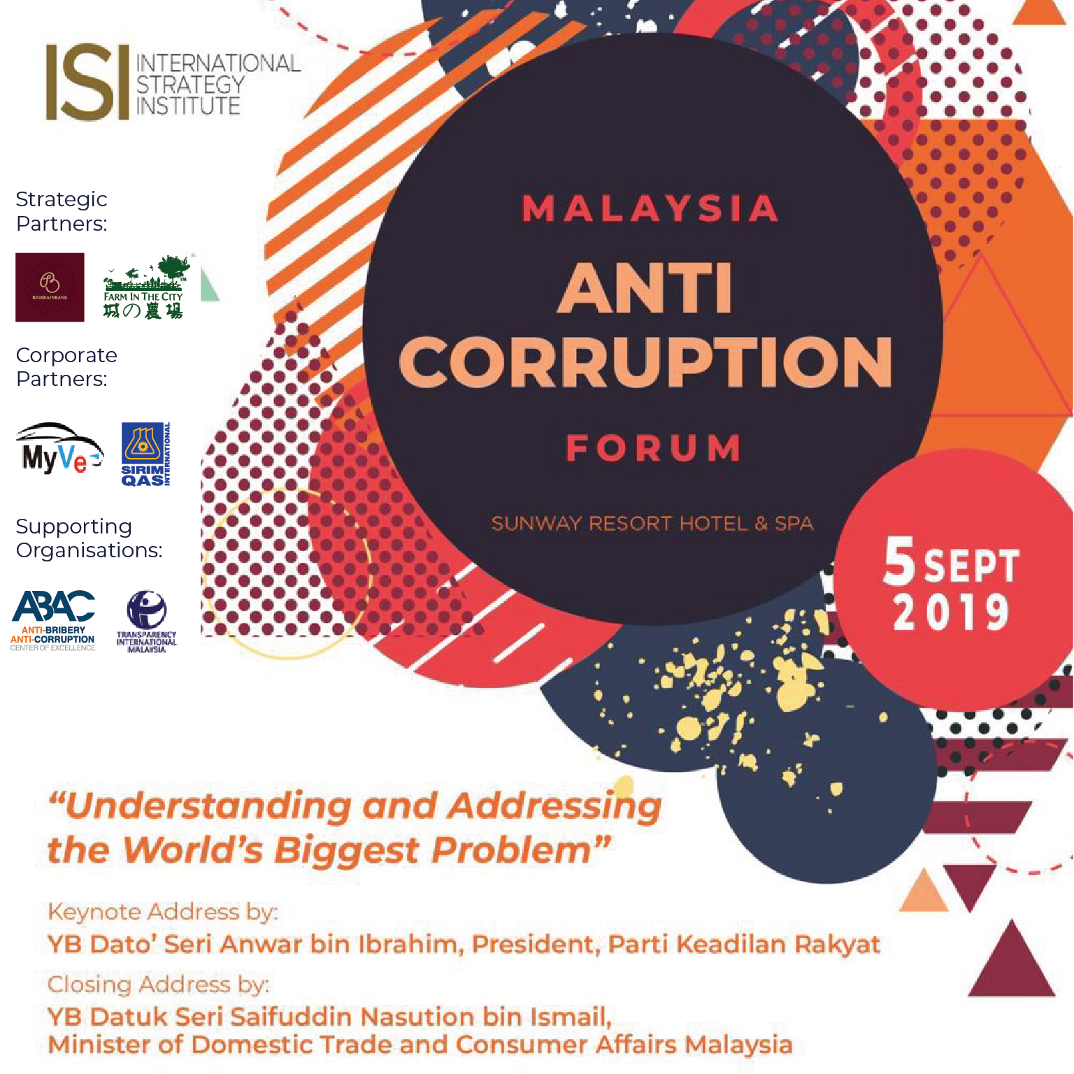 International Strategy Institute | Malaysia Anti Corruption Forum